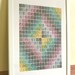 Abstract Stamp Art, Multicolour Wall Art | Framed Upcycled Postage ...