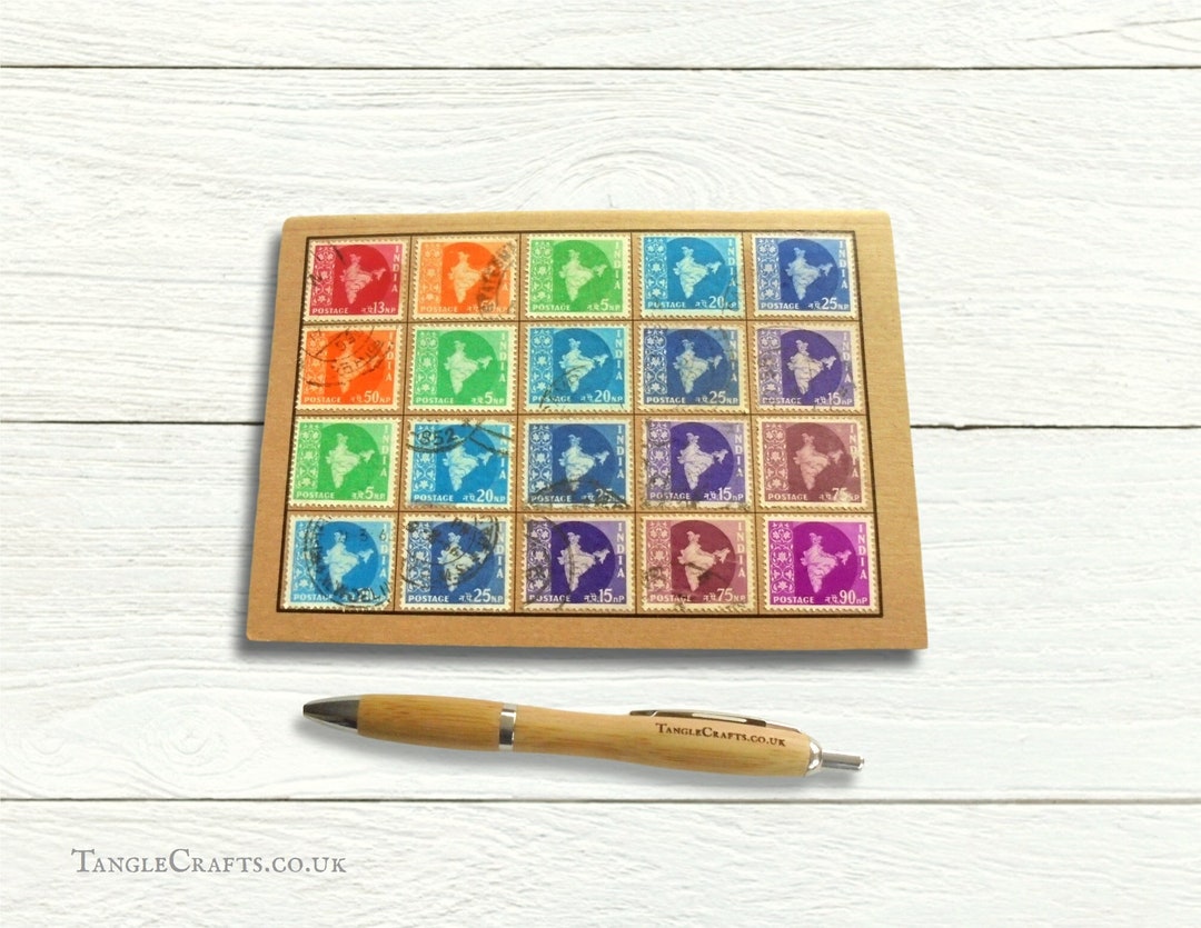 India Map Stamp Notebook, Dot Grid Pages | Upcycled With Rainbow ...