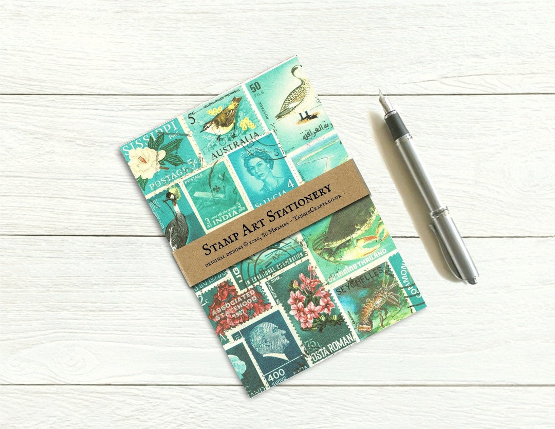 Letter Writing Paper Set, Ocean Sea Theme Vacation Stationery, Tonal ...