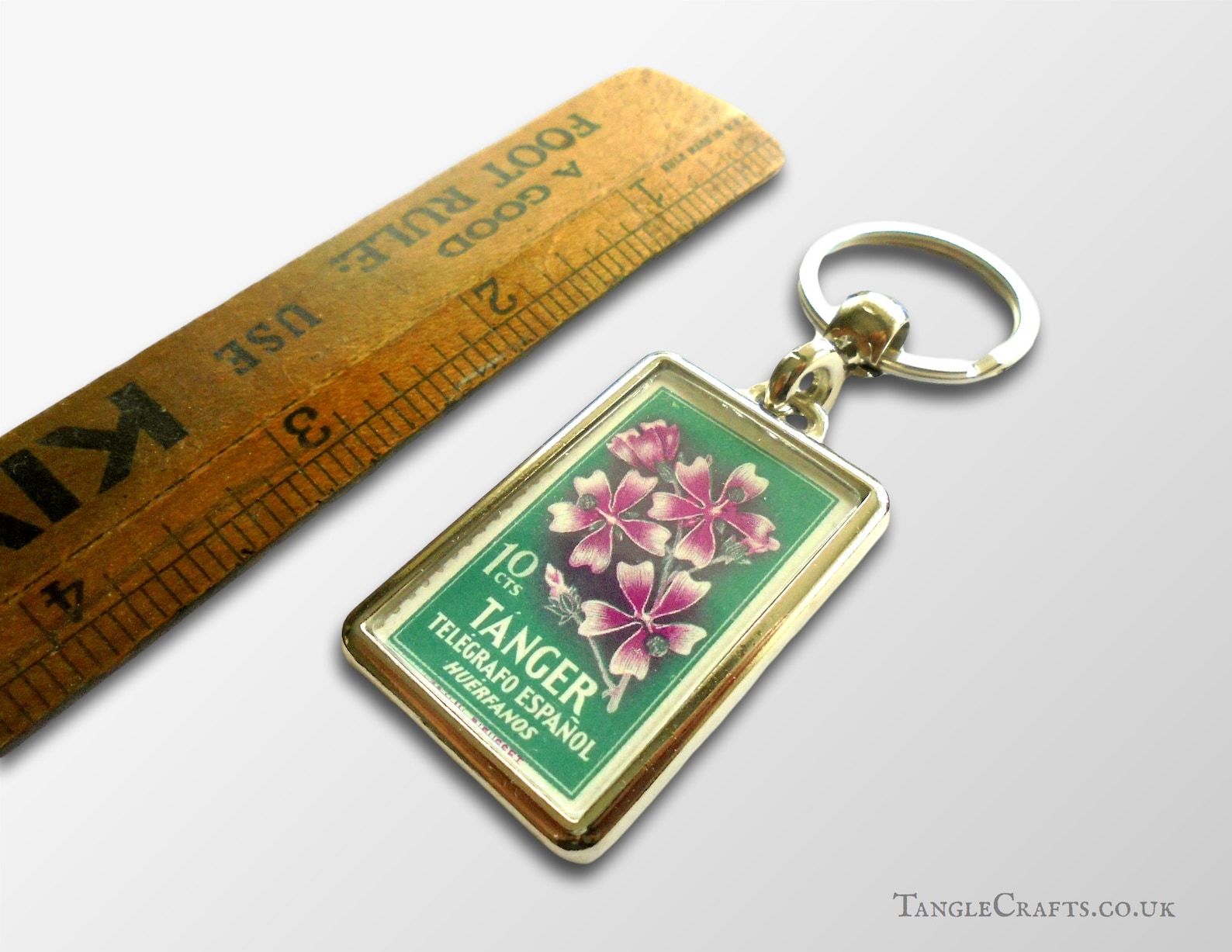 Retro Floral Keychain, 1950s Upcycled Keyring | Cluster of Small ...