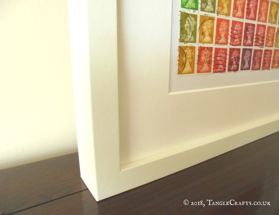 Rainbow Postage Stamp Art Framed Multicolor Collage Art - Etsy UK