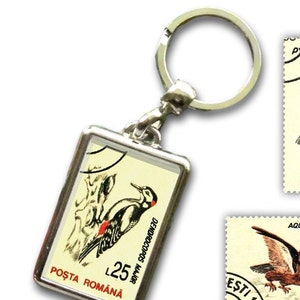 Barn Swallow Keyring Made With Retro Postal Stamp | Garden Bird ...