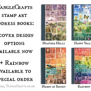 Pocket Address Book Postage Stamp Print A-Z Index Book | Etsy UK