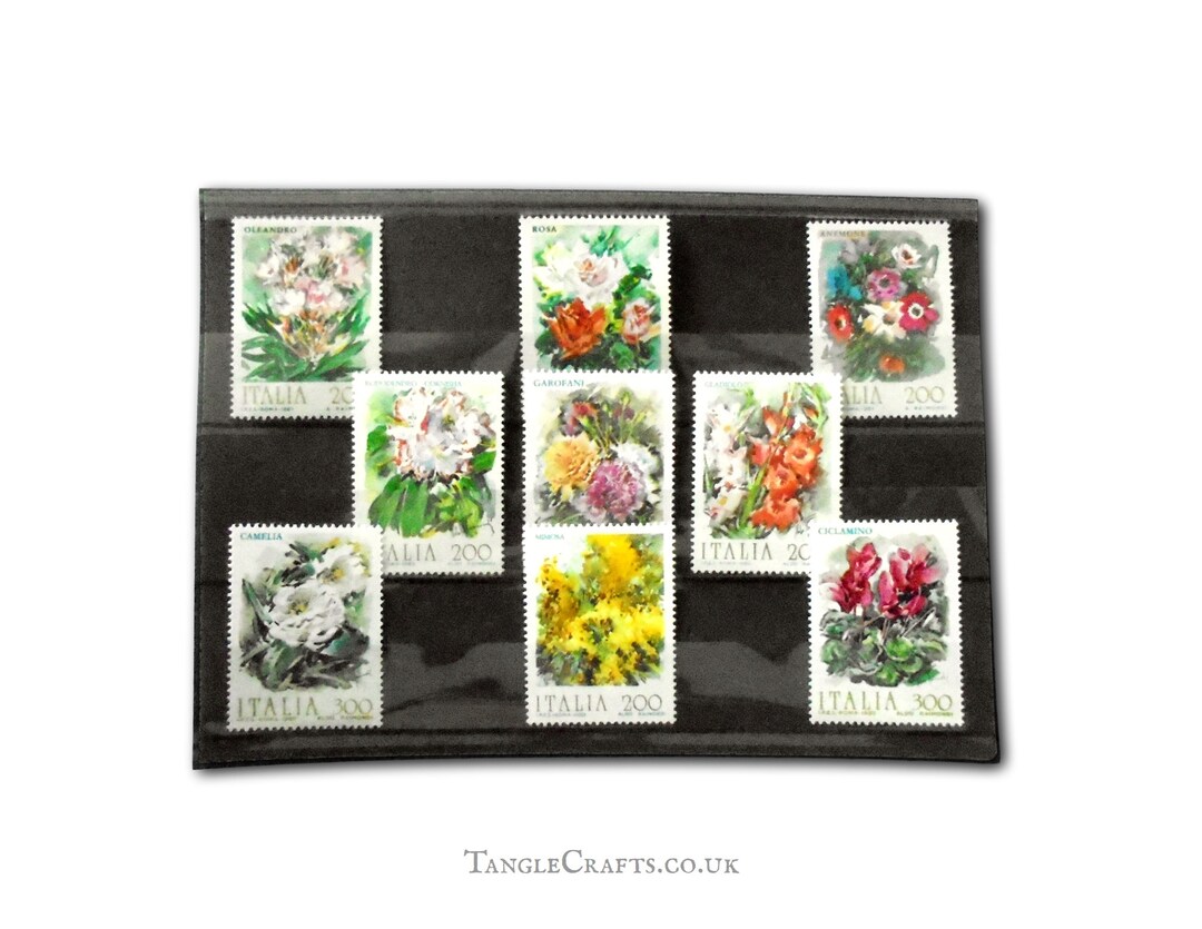 Flowers of Italy, 3 Full Sets of 1980s Postage Stamps Camellia Cyclamen ...