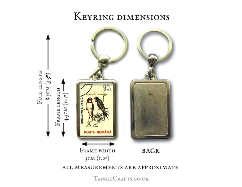 Barn Swallow Keyring Made With Retro Postal Stamp | Garden Bird ...