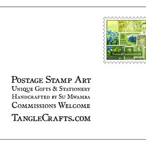 Boxed Note Card Set, Blank Inside | Landscape Postage Stamp Art Print ...