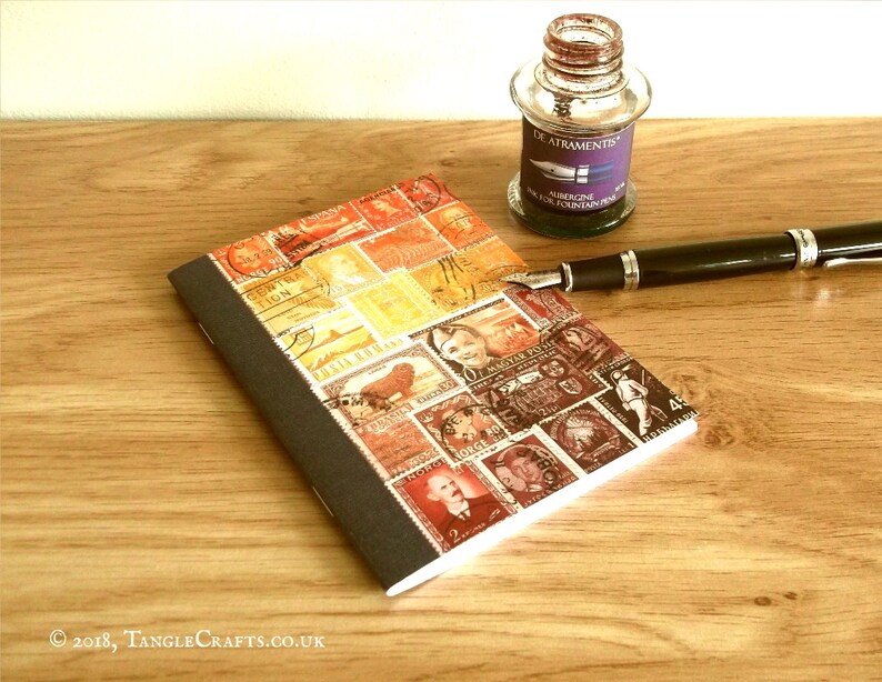 A6 Notebook Set Postage Stamp Print Journals Variety Mixed - Etsy