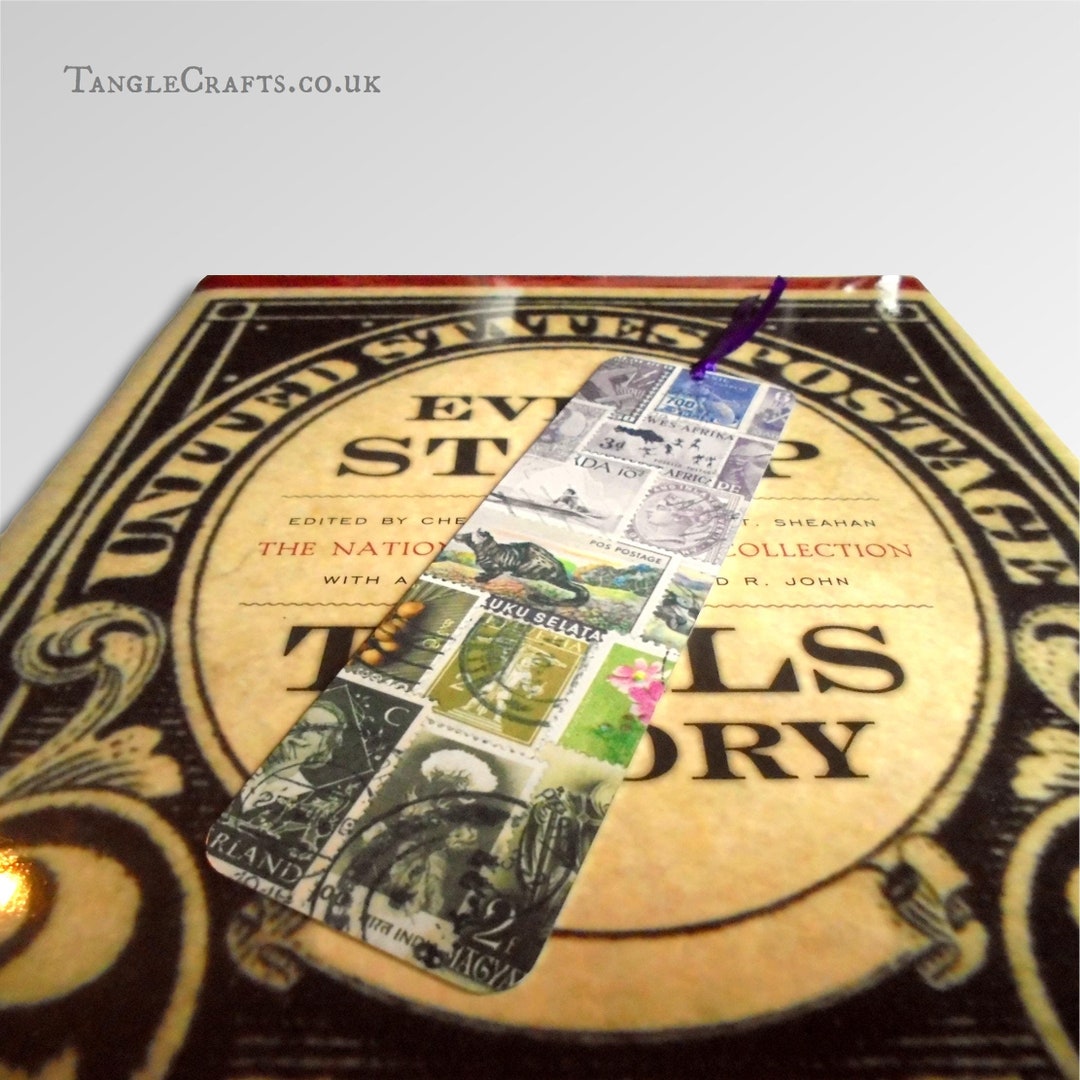 Heather Hills Bookmark - Postage Stamp Print on Metal | Quirky Abstract ...