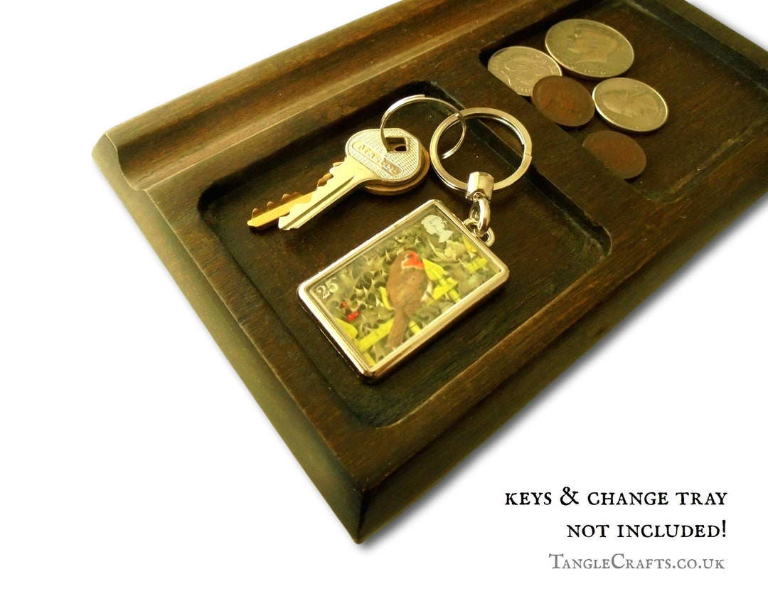 Robin & Ivy Keyring, Upcycled 1995 Postage Stamp Keychain | British ...