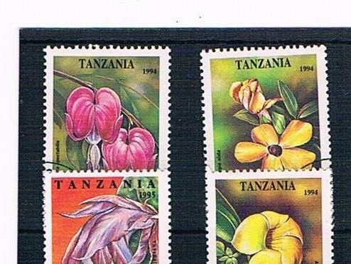 Tanzania Flower Postage Stamps | colourful tropical flowers, floral ...