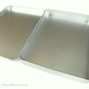 Postage Stamp Stationery Tin - C6 Hinged Storage Tin for Office, Fits ...