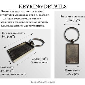 Bulk Set of Postage Stamp Keyrings | Mixed Designs & Themes, Vintage ...