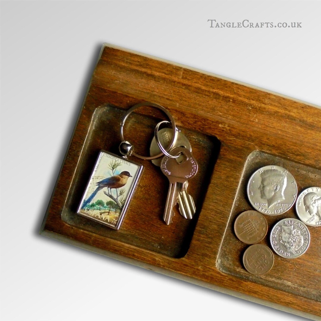 Azure Winged Magpie Keyring, Vintage Postal Stamp Keychain | Forest ...