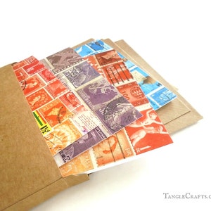 Mixed Note Card Set, Postage Stamp Print Collection | Boho Notecards ...