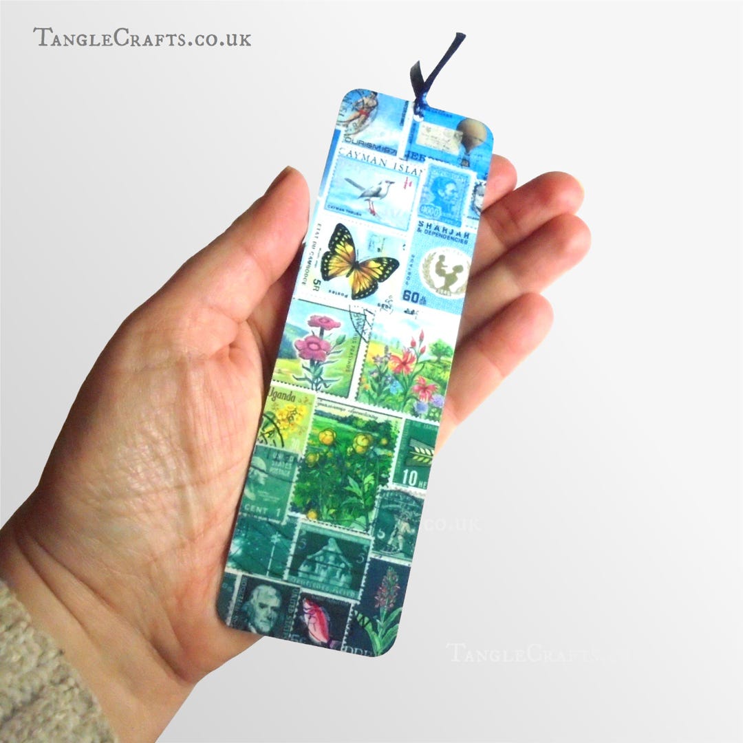 Postage Stamp Landscape Bookmark - Printed Aluminium | Summer Blue Sky ...