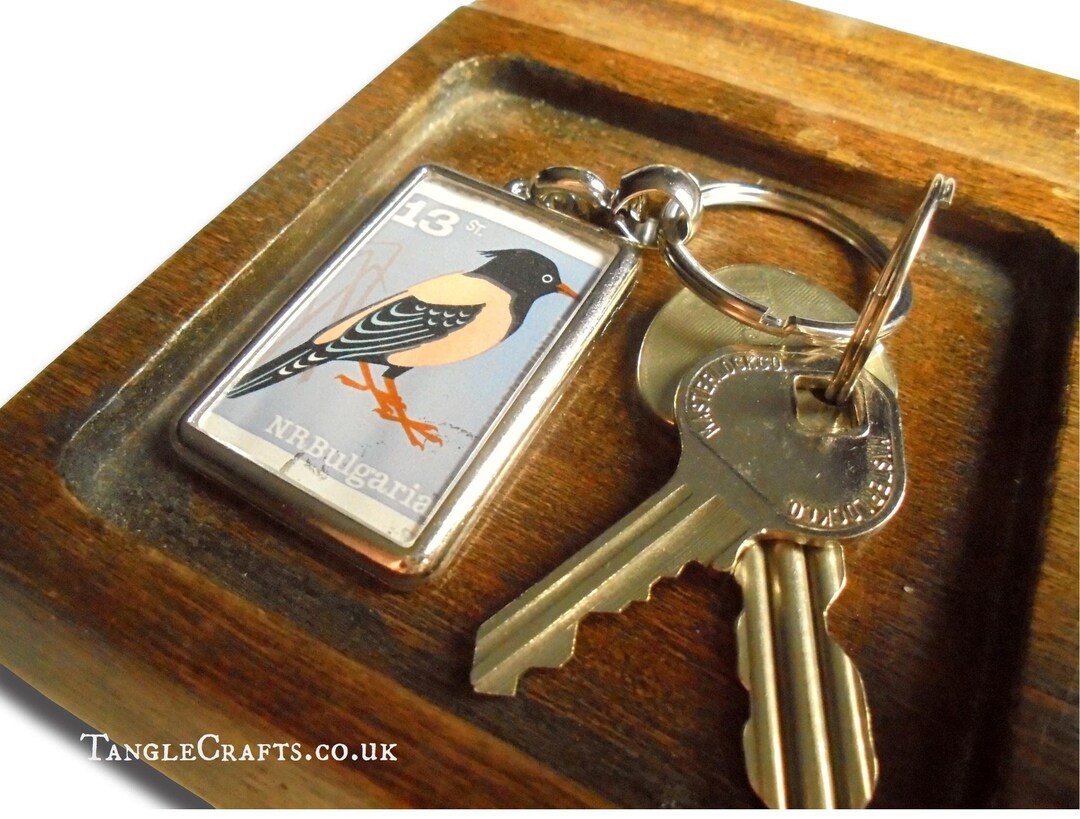 Rosy Starling Keyring - Retro Bulgaria Keychain Made With Recycled ...