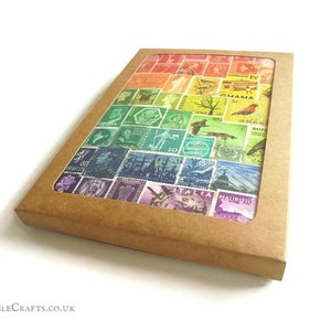 Boxed Note Card Set, Blank Inside | Landscape Postage Stamp Art Print ...