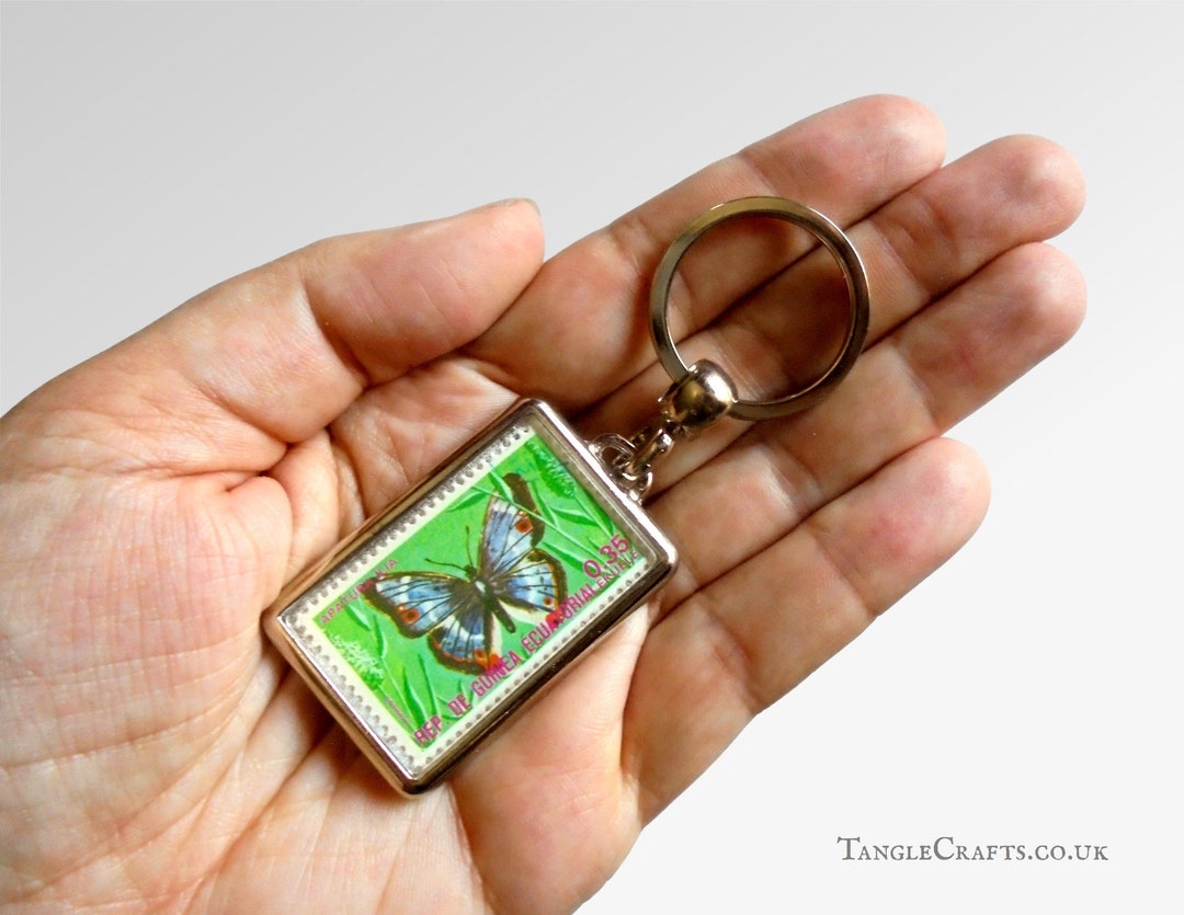 Lesser Purple Emperor Butterfly Keychain, Apatura Ilia Keyring | Blue ...