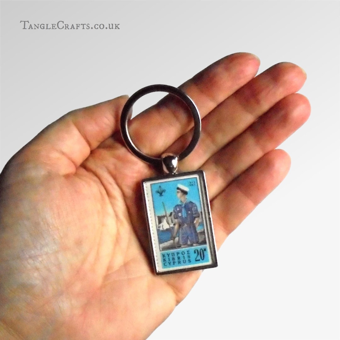 Sea Scout Keyring, Recycled Postage Stamp Keychain | Retro Scout in ...