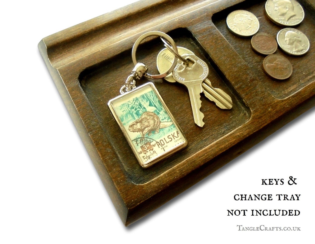 Beaver Keychain, Vintage Postage Stamp Keyring | Protected Animals ...