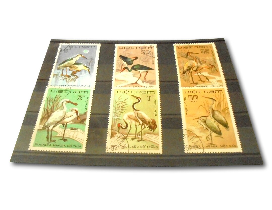 Water Birds Large Vintage Postage Stamps Vietnam 1983 - Etsy