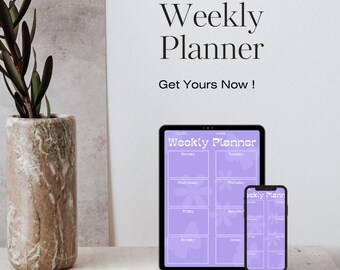 Purple Weekly Planner Simple - Etsy