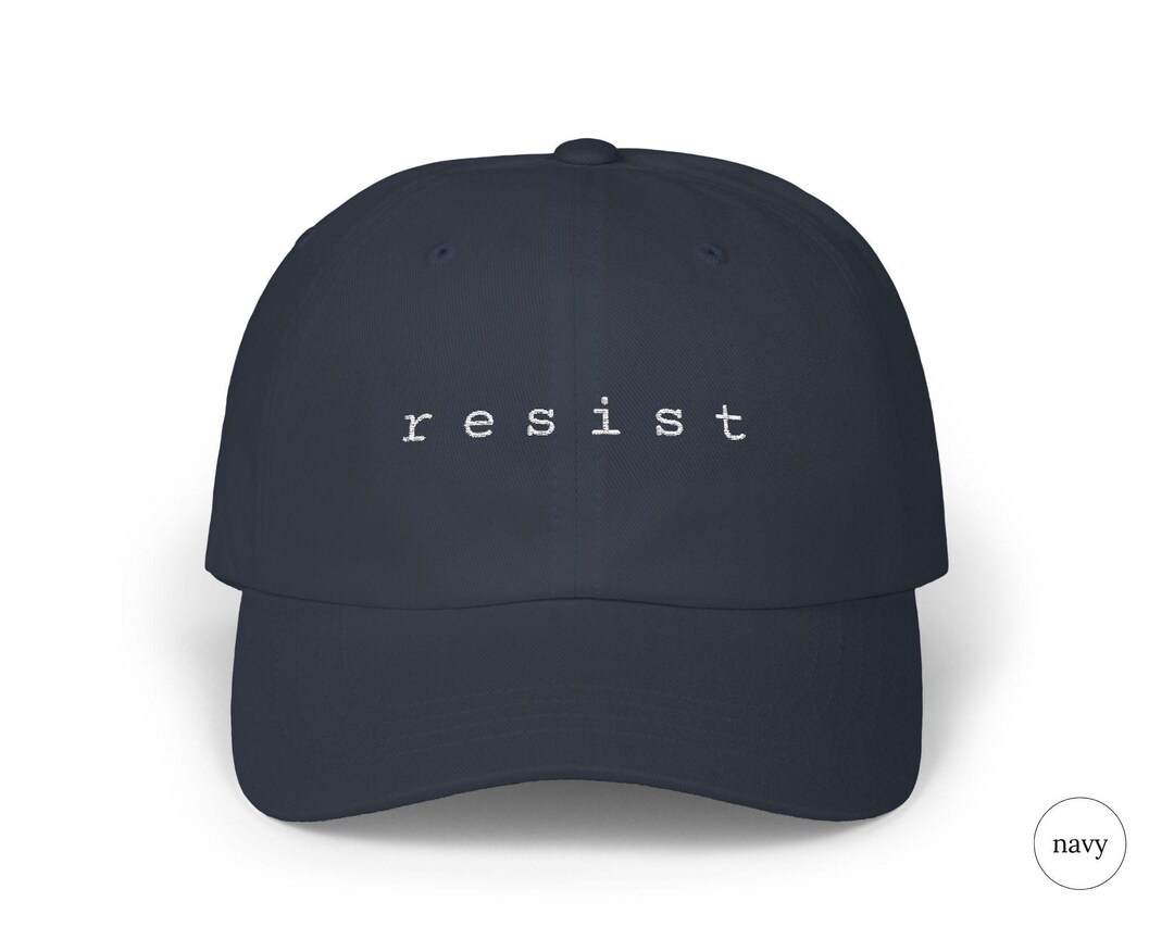 Resist Embroidered Baseball Hat, Protest Cap - Etsy