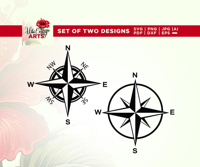 Nautical Compass Rose SVG: Cricut, Sublimation (digital Files) - Etsy