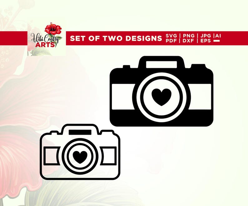 Camera SVG, Camera Svg With Heart, Cricut, Png, Svg, Sublimation ...