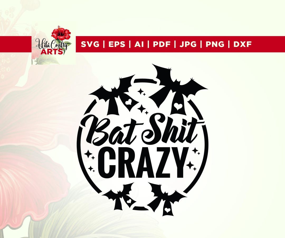 Halloween Bat Shit Crazy Svg, Cricut, Png, Svg, Gothic Coquette Bow Png ...