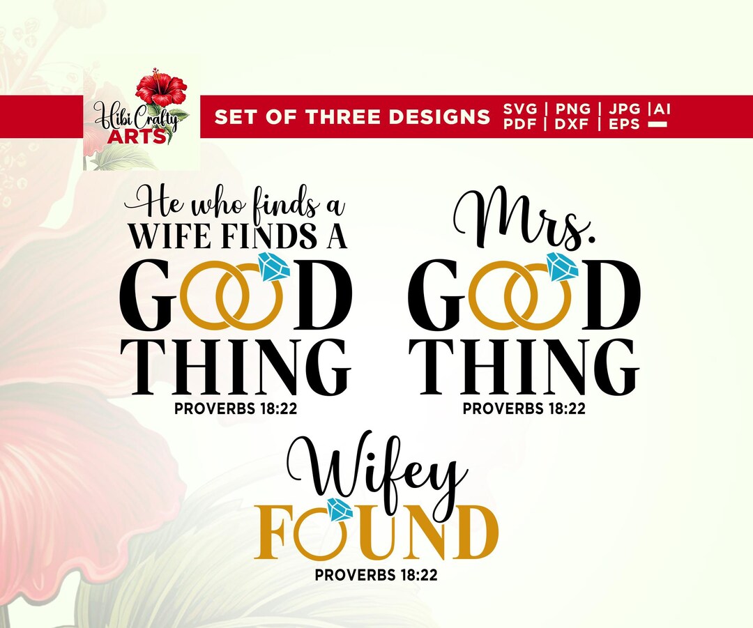 Husband and Wife Svg, He Who Finds a Wife Finds a Good Thing, Cricut ...