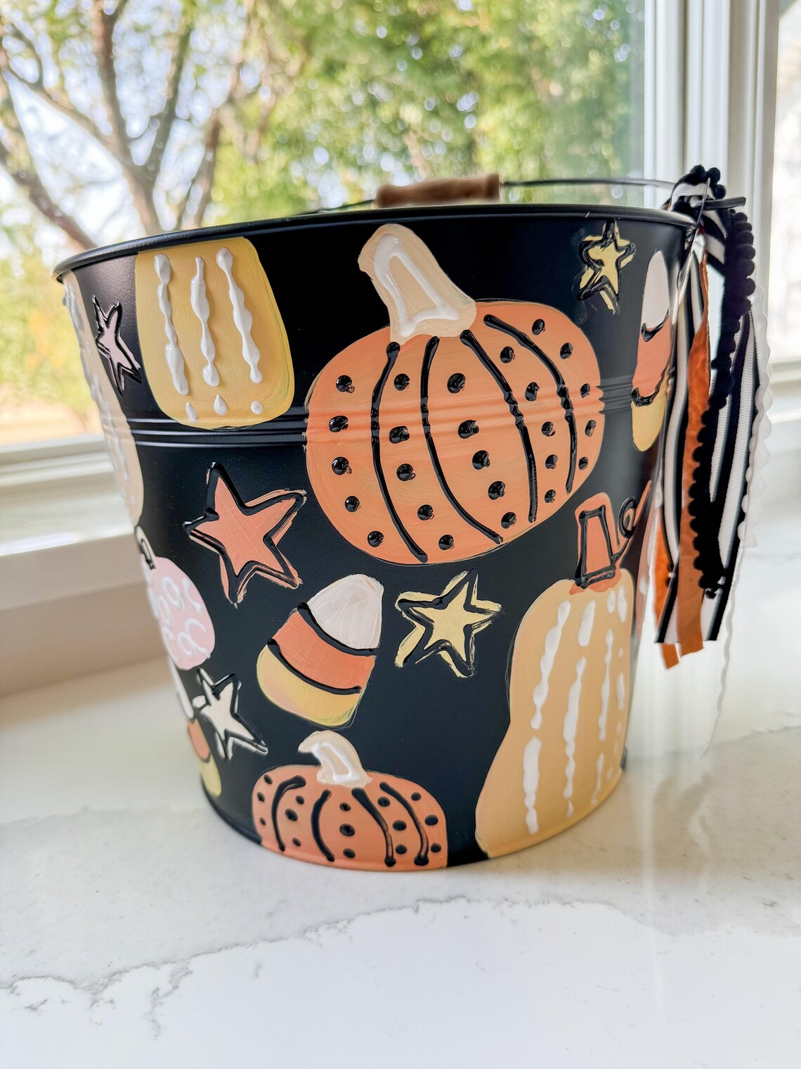 Custom Trick or Treat Bucket. Personalized Halloween Bucket. Hand ...