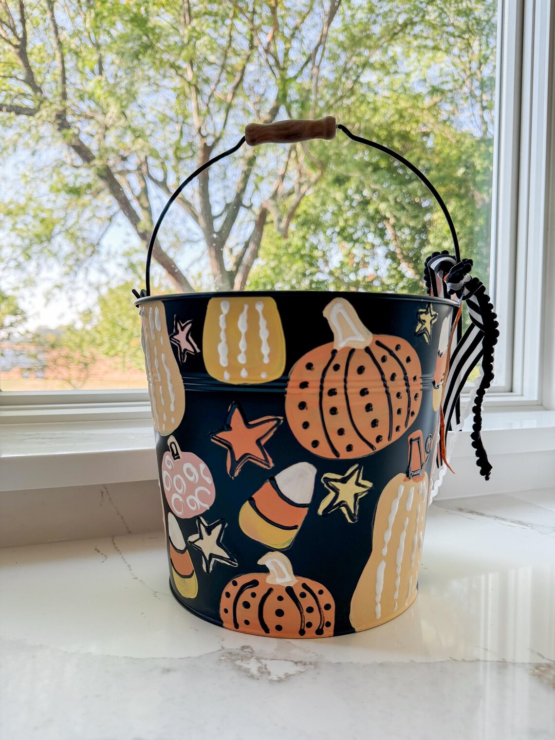 Custom Trick or Treat Bucket. Personalized Halloween Bucket. Hand ...