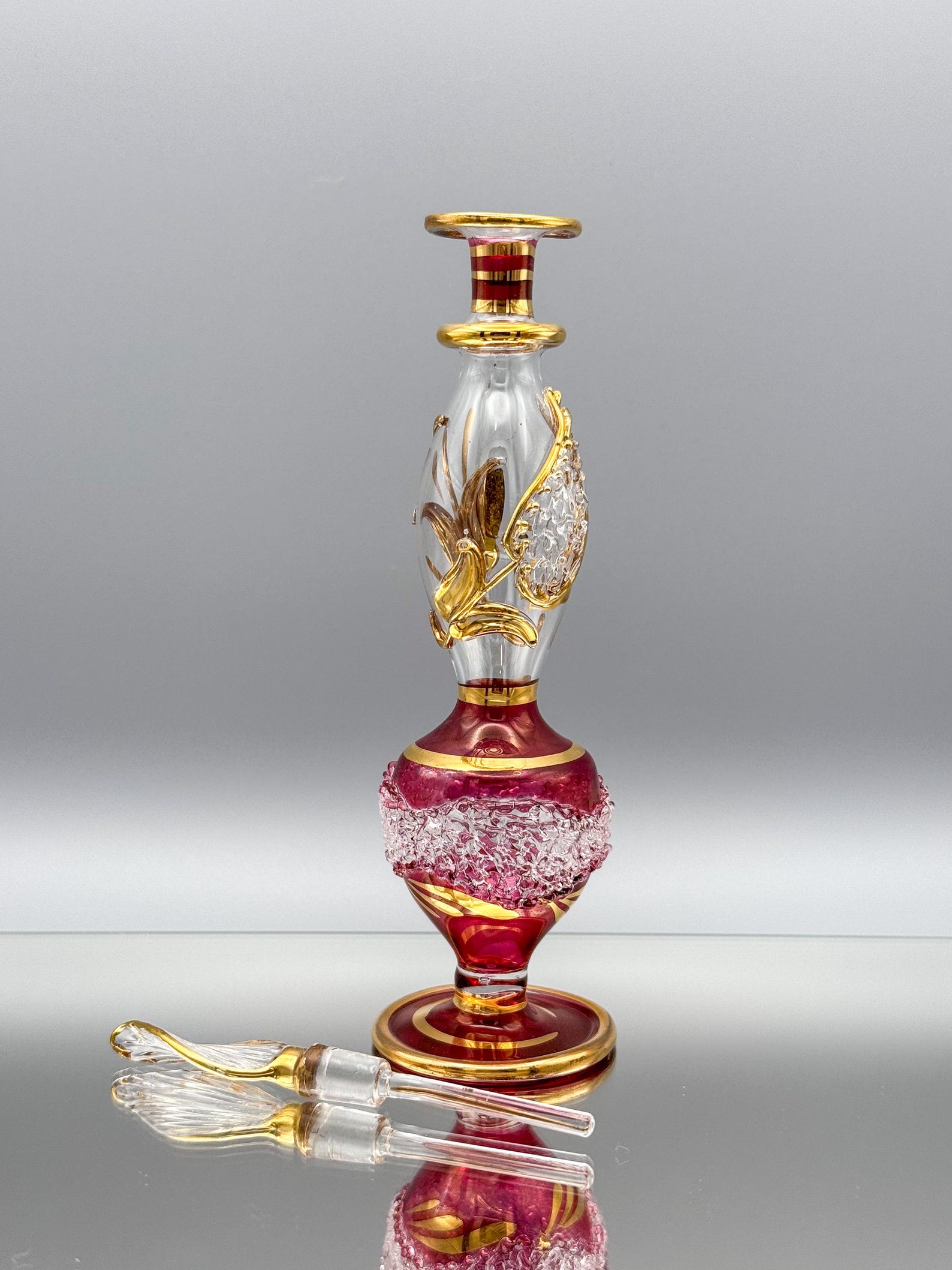 Egyptian Glass Perfume Bottle, Handblown Fragrance & Oil Genie Bottle ...