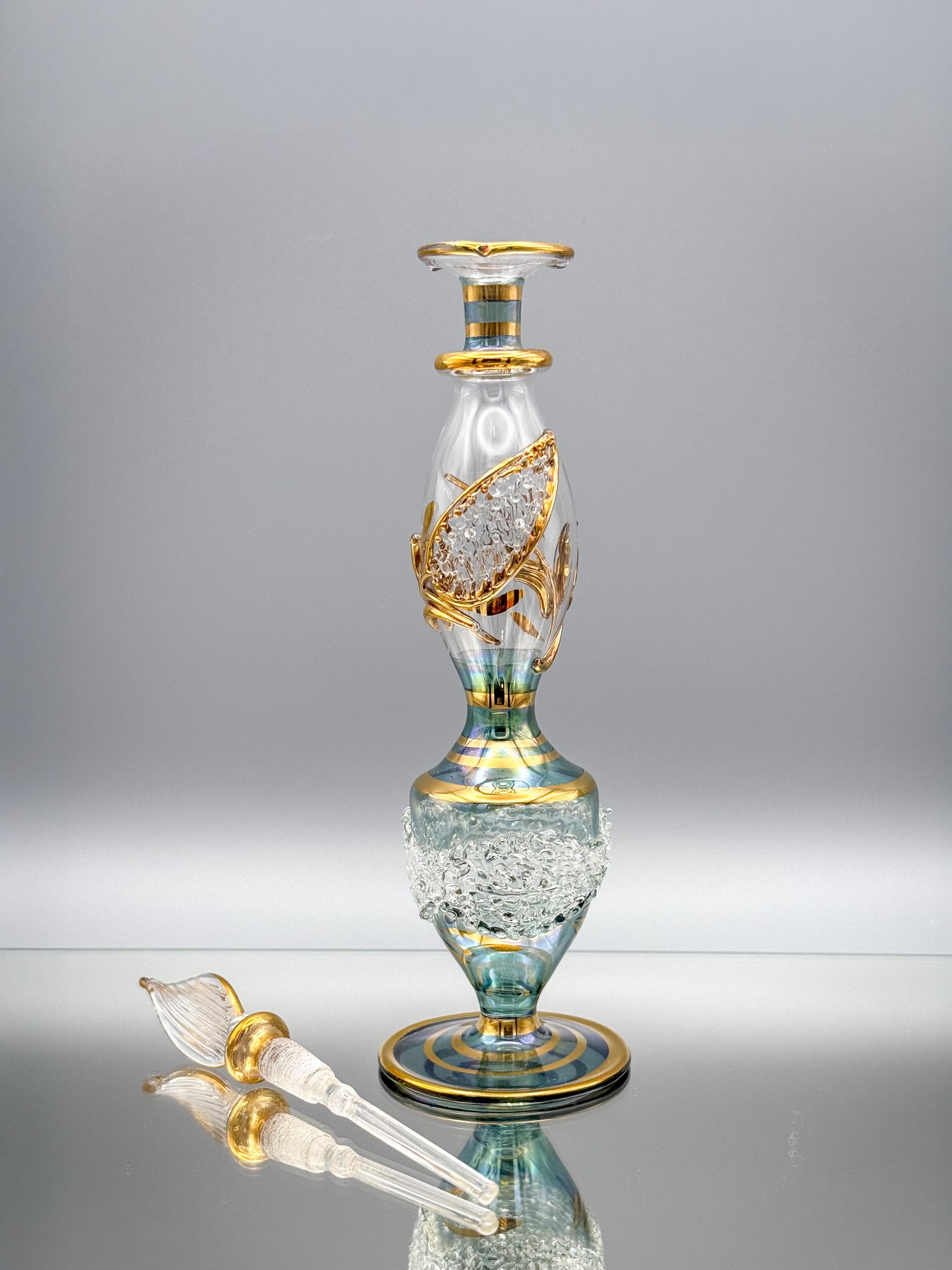 Egyptian Glass Perfume Bottle, Handblown Fragrance & Oil Genie Bottle ...