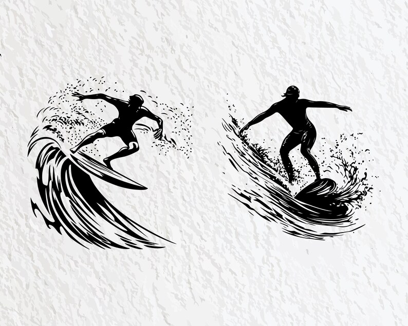 Surfing Silhouette Svg, Surfing Svg Bundle, Surfing Clipart, Surfing ...