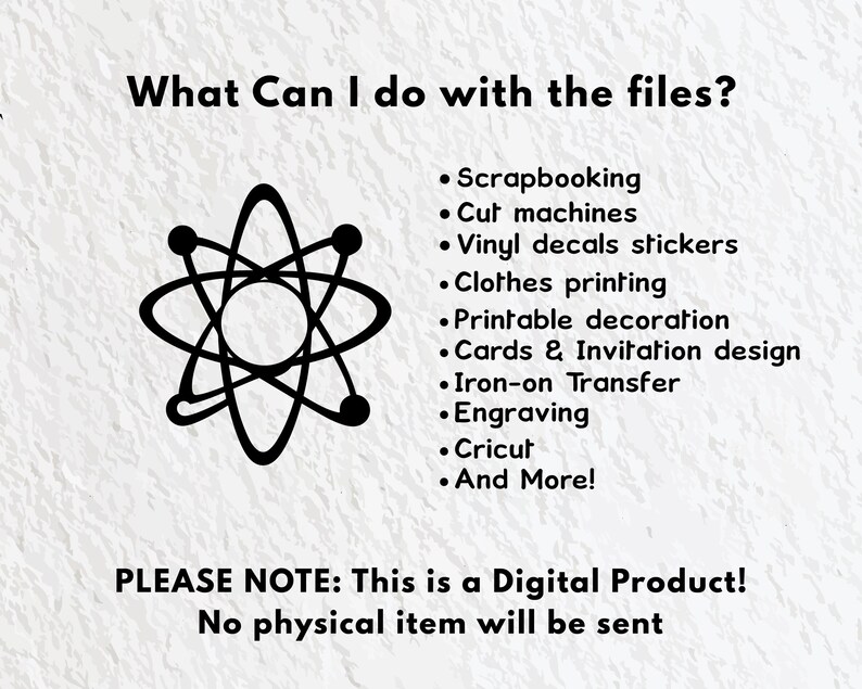 Atom Svg Bundle: Silhouette, Outline, Vector, Logo, Icon (PNG, Cricut ...