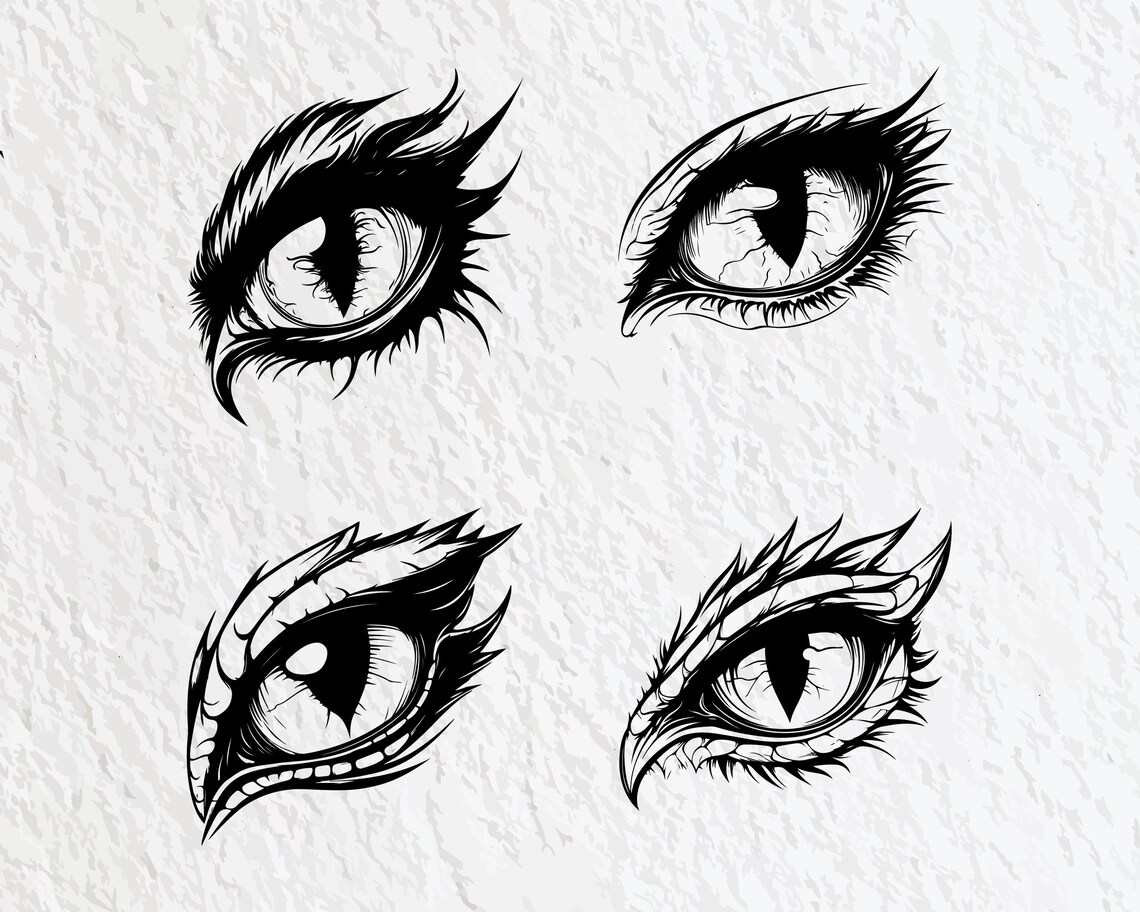 Dragon Eye Svg Bundle, Dragon Eye Silhouette, Dragon Eye Clipart Png ...
