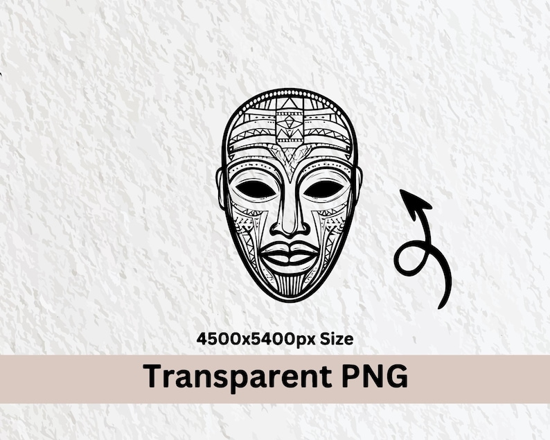 African Mask Silhouette Svg, African Mask Png Bundle, Masquerades ...