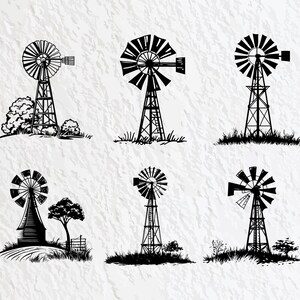 Farm Windmill Svg Bundle, Farm Windmill Silhouette, Farm Windmill ...