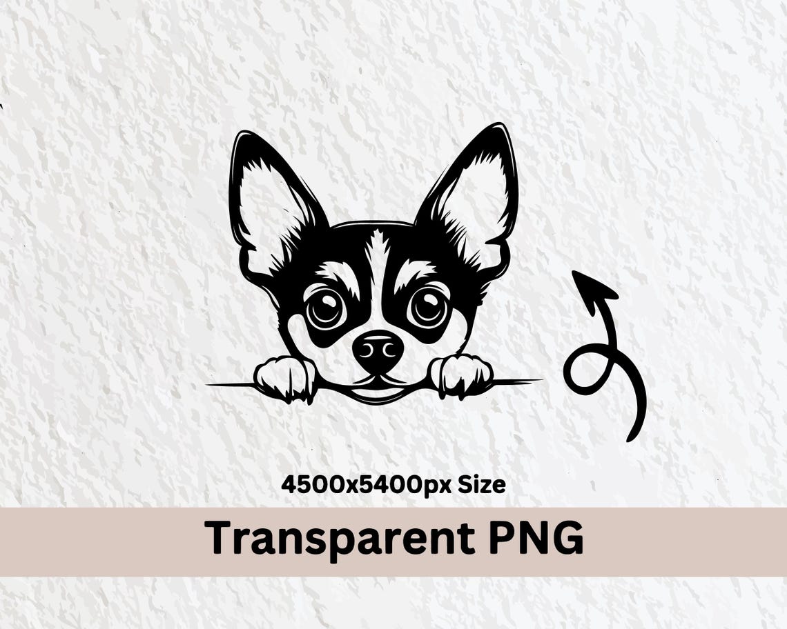 Chipin Dog SVG Bundle: Silhouette Clipart, Vector Cut Files - Etsy