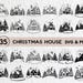 Christmas House SVG Bundle: Winter Village Clipart (PNG, Cricut) - Etsy