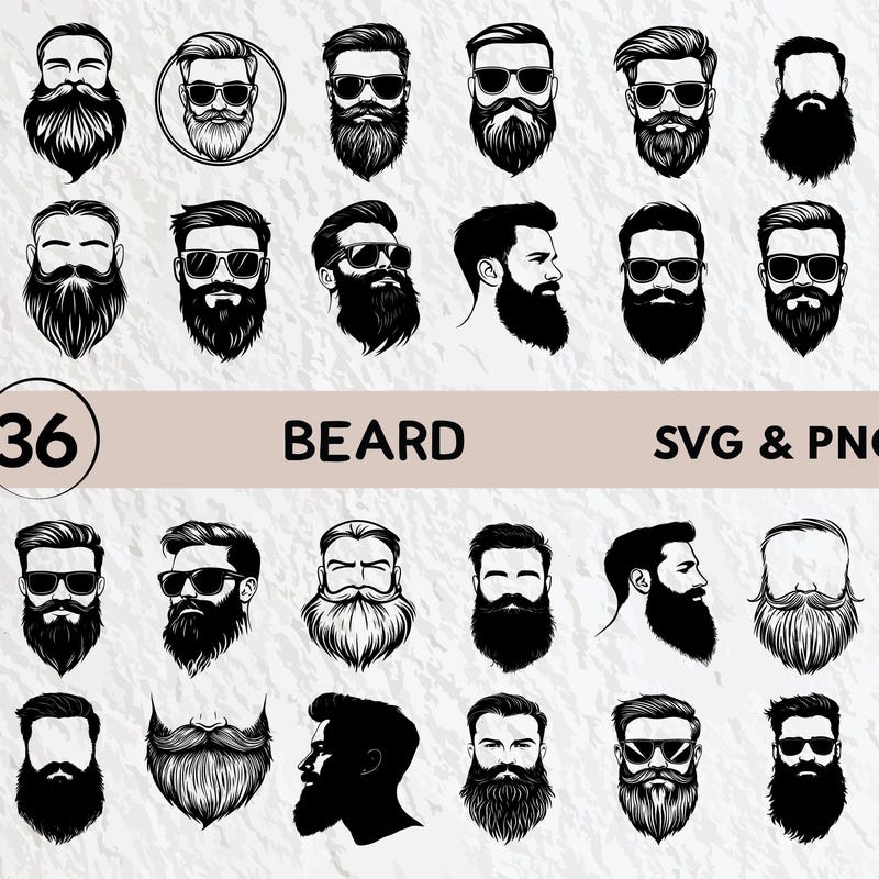 Beard Print - Etsy