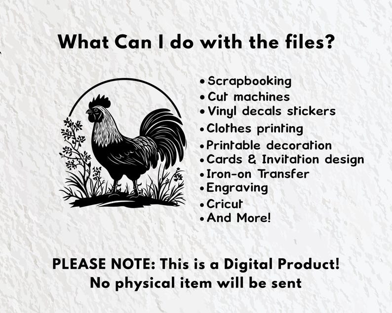 Farm Rooster SVG Bundle: Silhouette Clipart, Cricut Cut Files - Etsy
