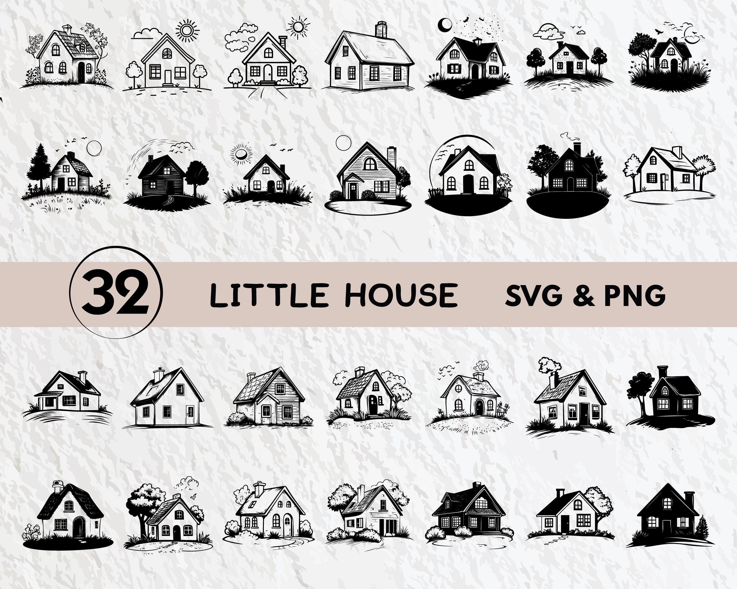 Little House Svg Bundle, Little House Silhouette, Little House Clipart ...