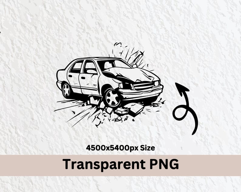 Car Accident SVG Bundle: Clipart, Silhouette, Vector (digital Download ...