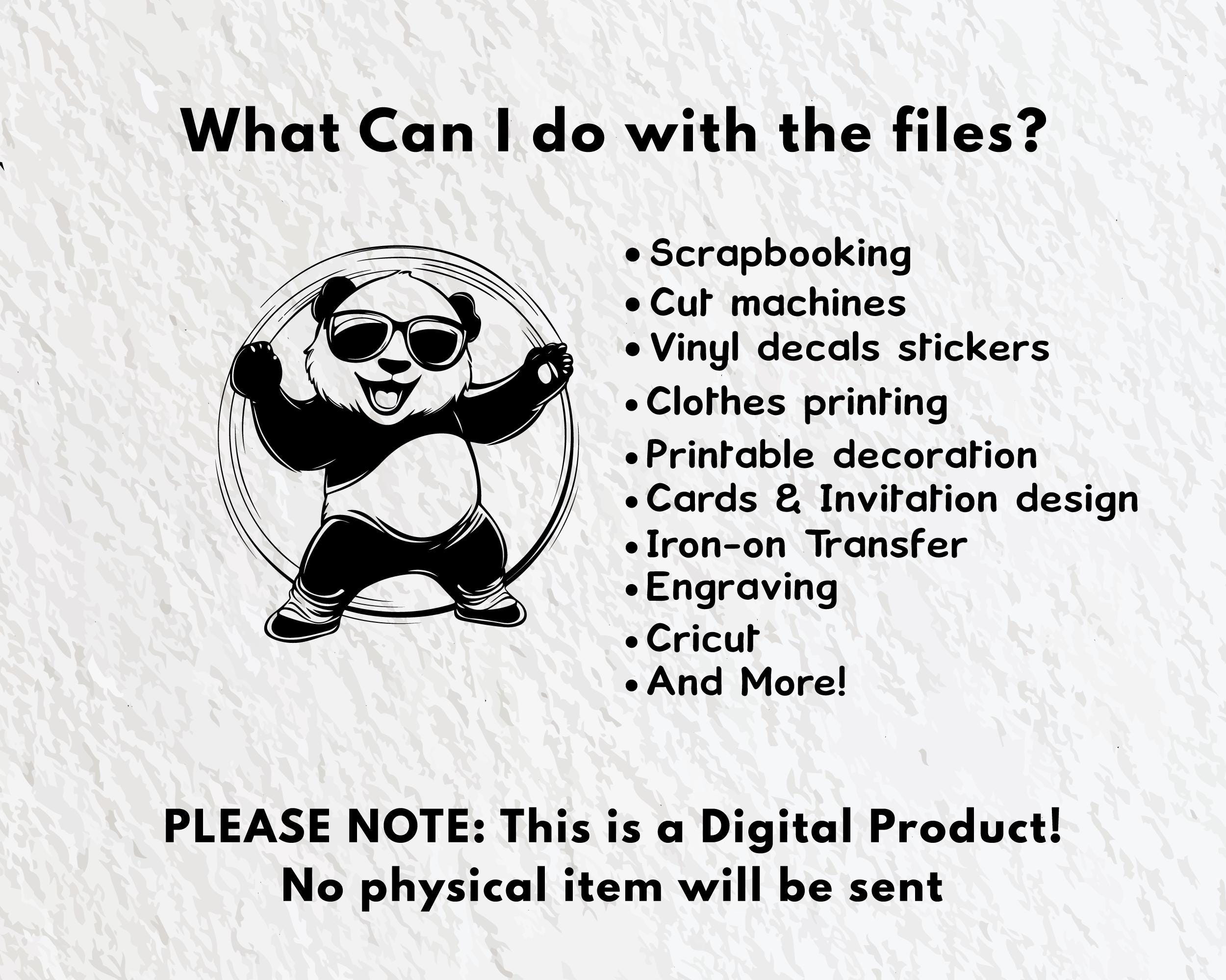 Cute Panda Dancing Svg Bundle, Cute Panda Dancing Silhouette, Cute ...