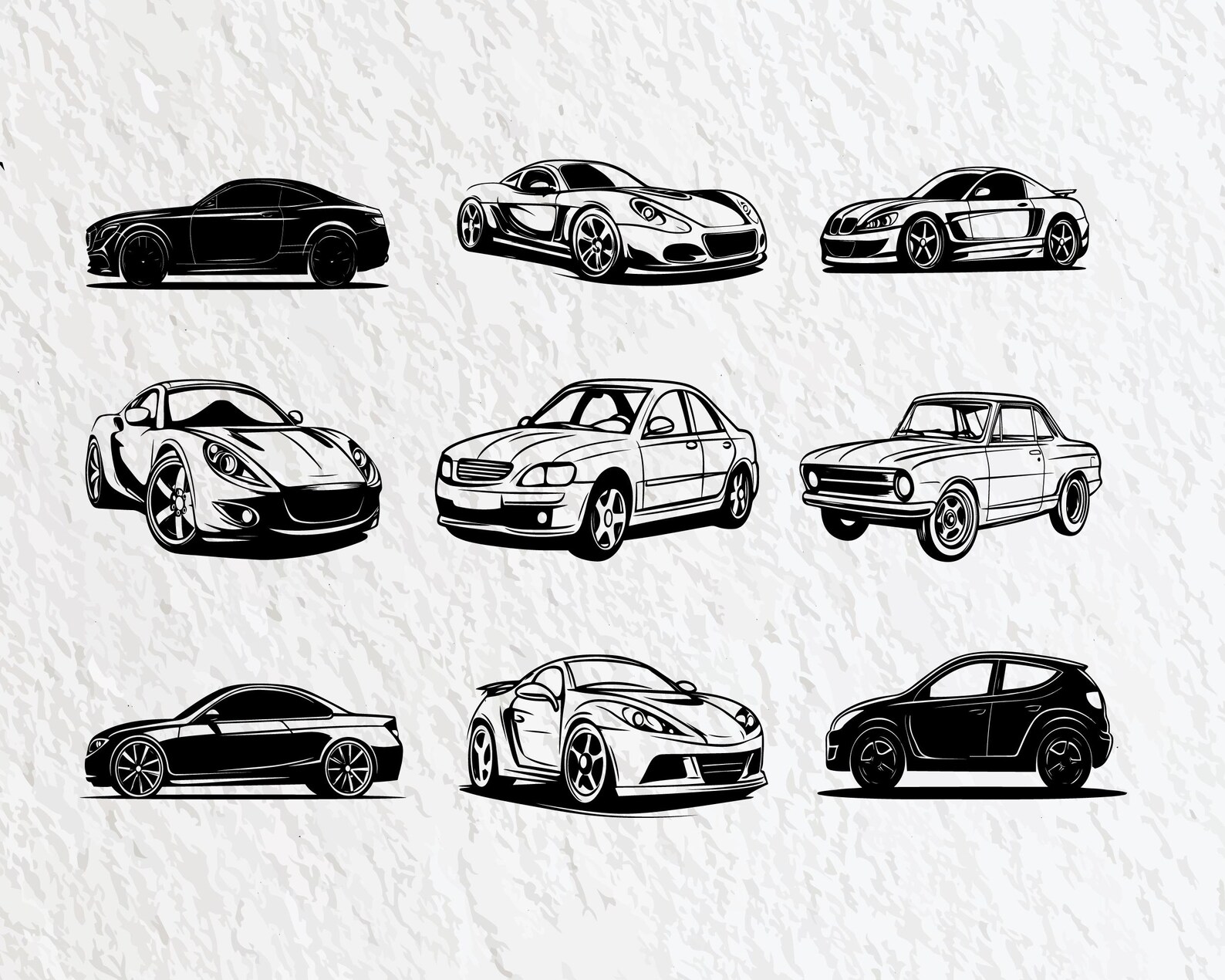 Car Svg Bundle, Car Silhouette, Old Car Clipart Png, Stylish Car ...