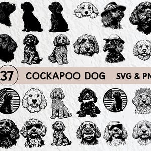 Cockapoo Dog Svg Bundle, Cockapoo Dog Silhouette, Cockapoo Dog Clipart ...