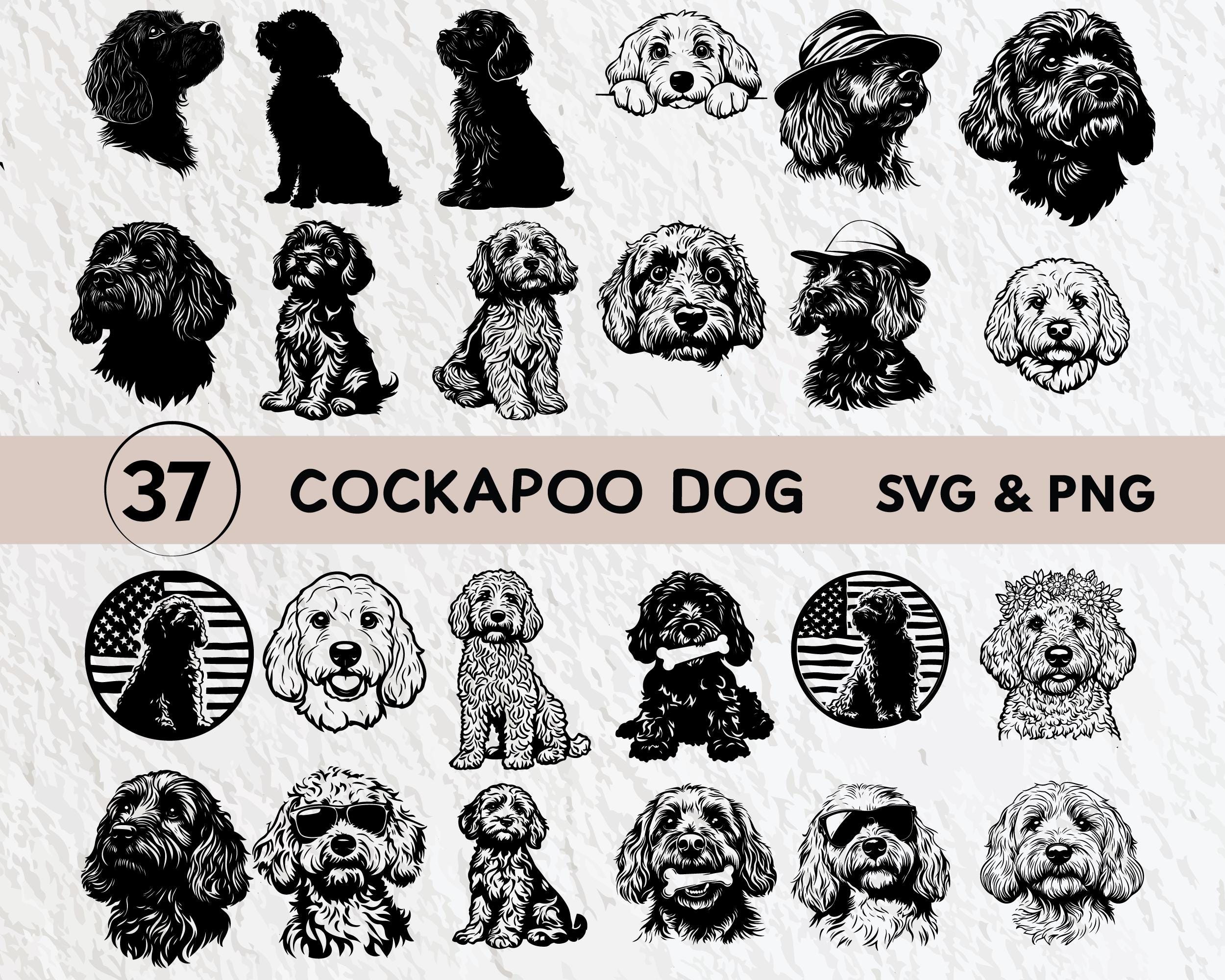 Cockapoo Dog Svg Bundle, Cockapoo Dog Silhouette, Cockapoo Dog Clipart ...